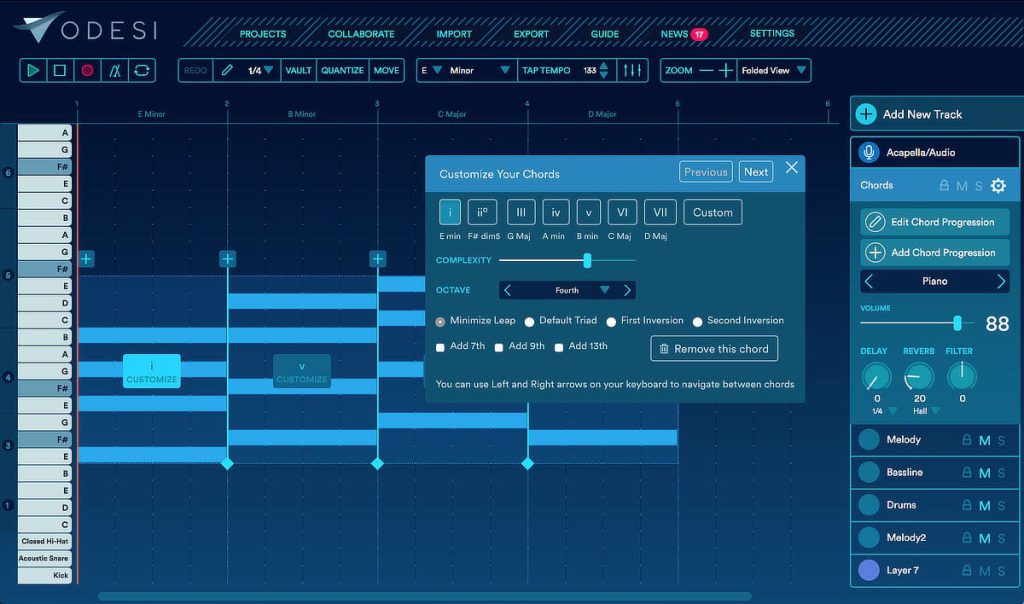 Customise chords in Odesi | Sonic Bloom