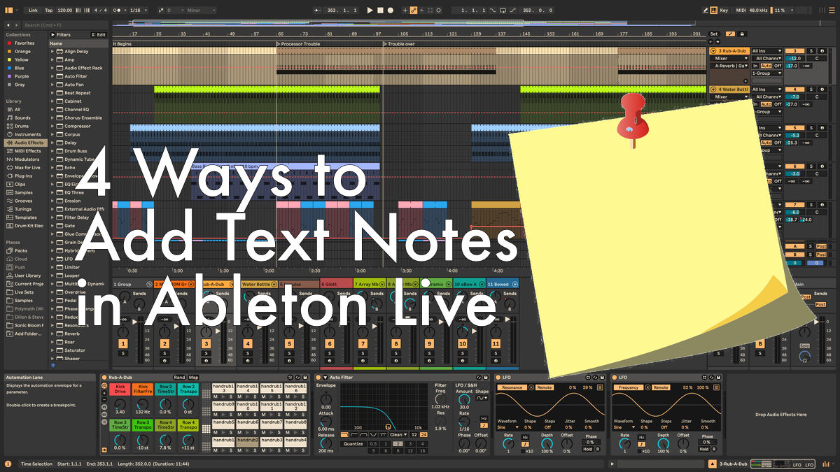 4 Ways to Add Text Notes to Ableton Live Sets | Sonic Bloom