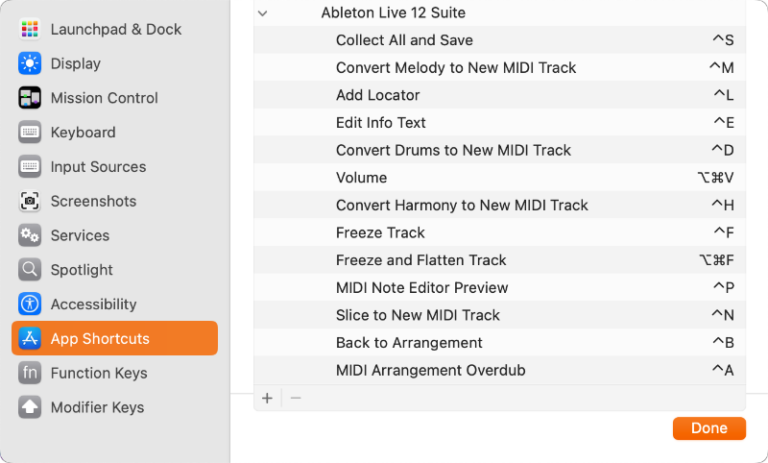 Custom Shortcuts in Ableton Live for Collect All and Save and more ...